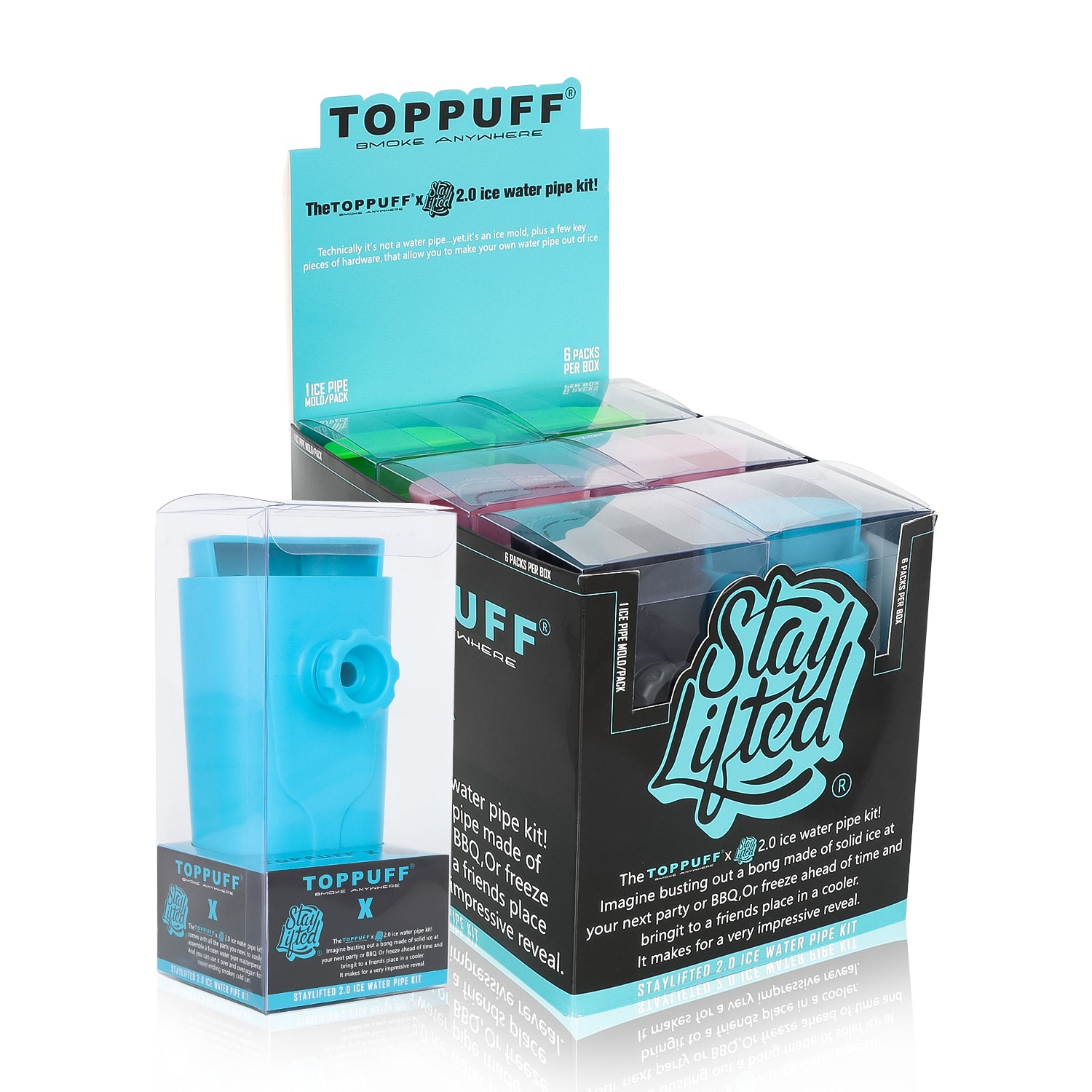 TOPPUFF Ice Tobacco Pipe Plastic Model, 104 X 72 mm Size Plastic Smoki ...